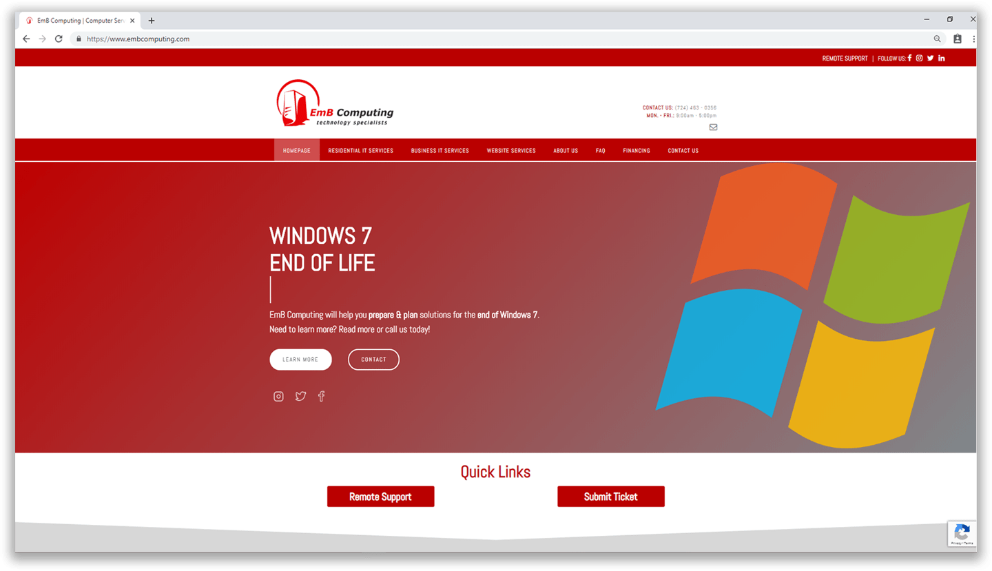 Windows 7 End of Life - EMB Computing